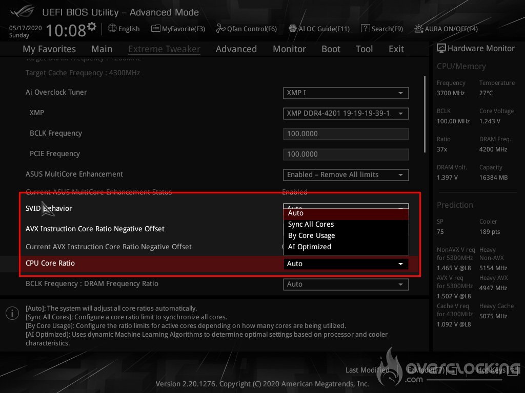 Asus « AI Overclocking » : l'overclocking intelligent