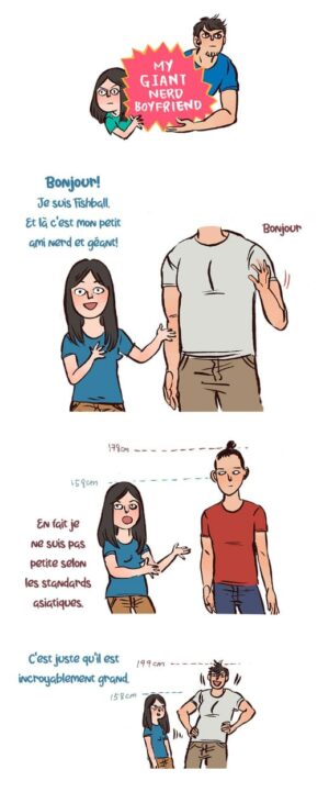 Webtoon rafraichissant : My Giant Nerd Boyfriend de fishball